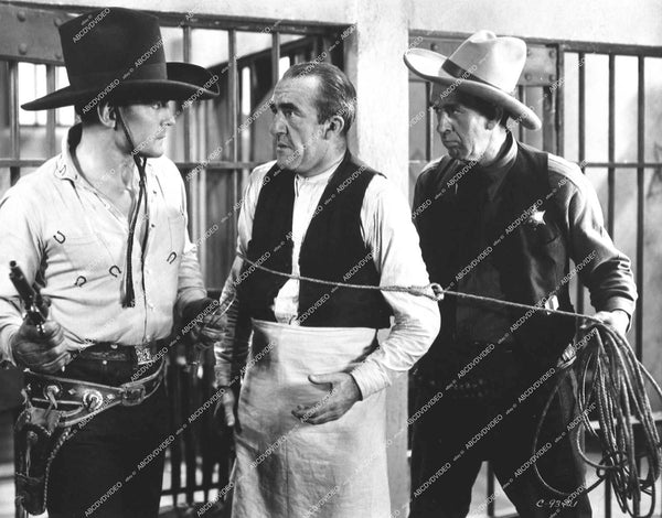 Buck Jones, Frank Rice, unknown actor - 1932 film Forbidden Trail - 04 ...