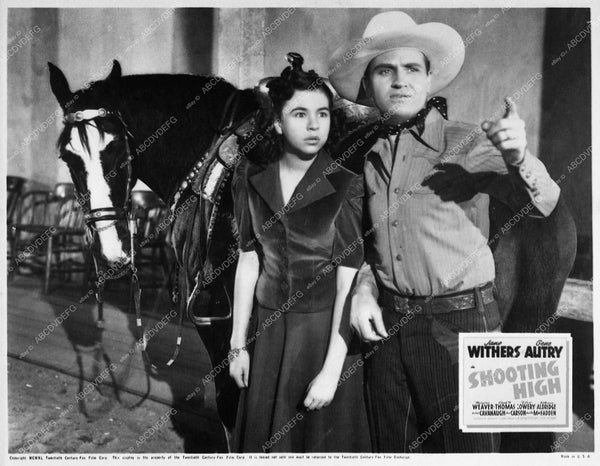 ad slick Gene Autry Jane Withers Shooting High 898-02 – ABCDVDVIDEO