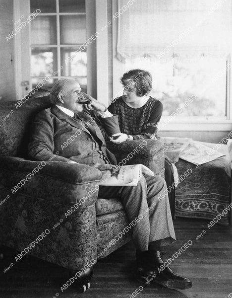 candid silent film star Theodore Roberts at home w wife I think - 1103 ...