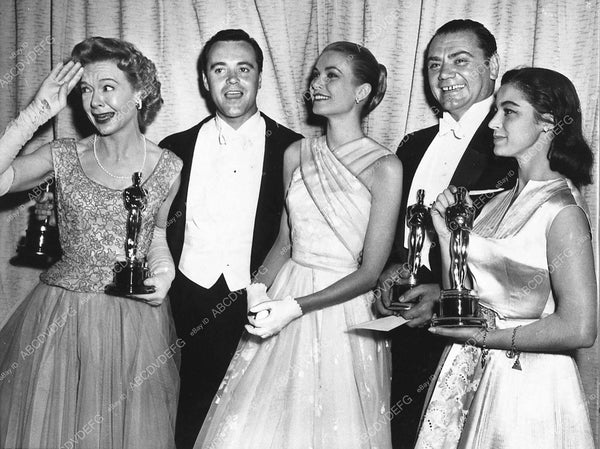 Jo Van Fleet Jack Lemmon Grace Kelly Ernest Borgnine Marisa Pavan Acad ...