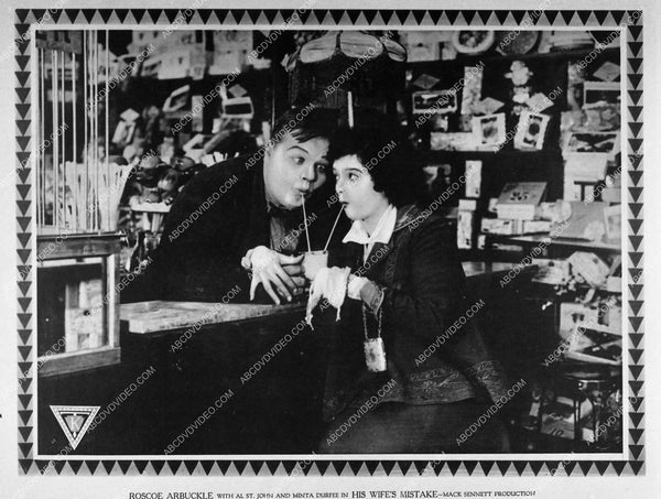 Roscoe Fatty Arbuckle Minta Durfee silent film short His Wife's Mistak ...