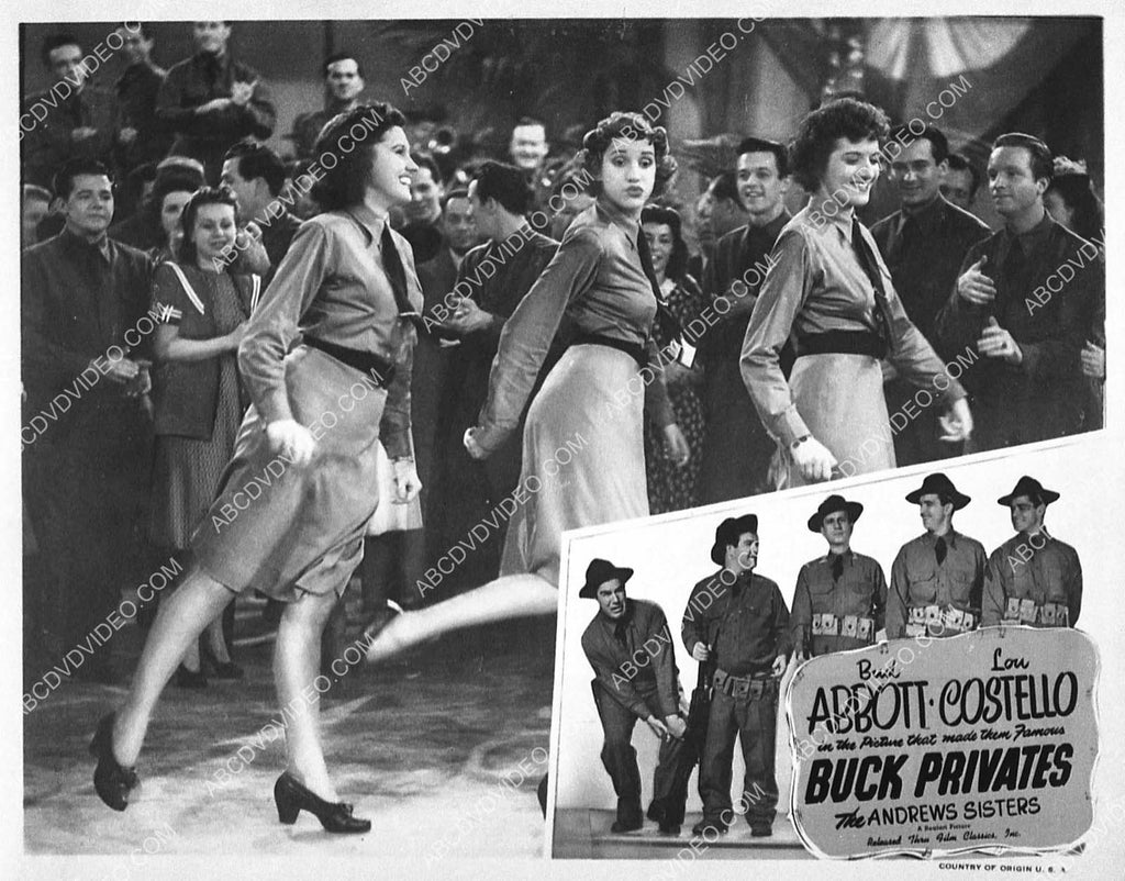 Patty Maxine Laverne The Andrews Sisters film Buck Privates 3469-23 ...
