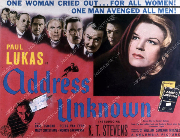 Paul Lukas K.T. Stevens film Address Unknown 35m-10568 – ABCDVDVIDEO