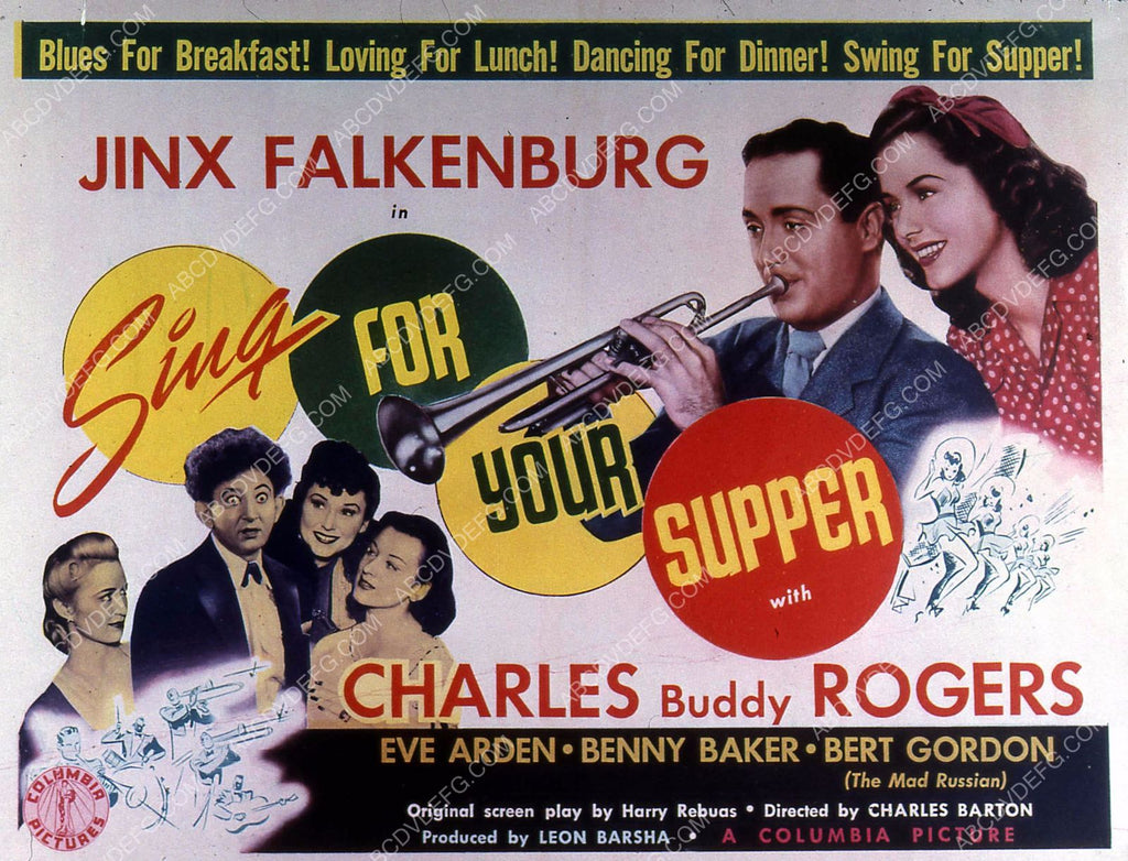 Jinx Falkenburg Buddy Rogers film Sing for Your Supper 35m-10874 ...