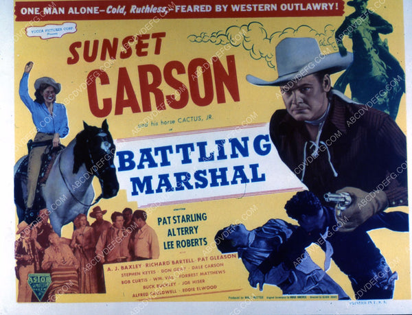 cowboy Sunset Carson Patricia Starling film Battling Marshal 35m-2465 ...
