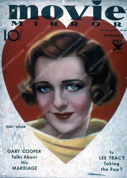 Ruby Keeler Movie Mirror magazine cover 35m-5562 – ABCDVDVIDEO