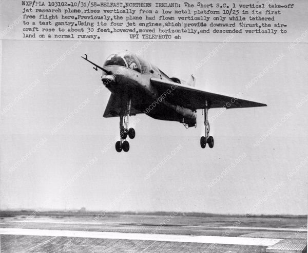 news photo aviation first test flight VTOL harrier jump jet original 4 ...