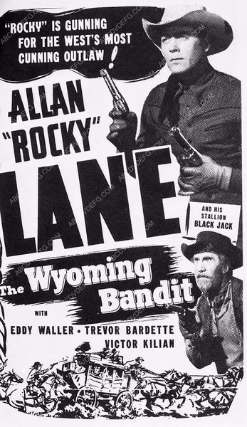 ad slick Allan Lane Eddy Waller film The Wyoming Bandit 6002-16 ...