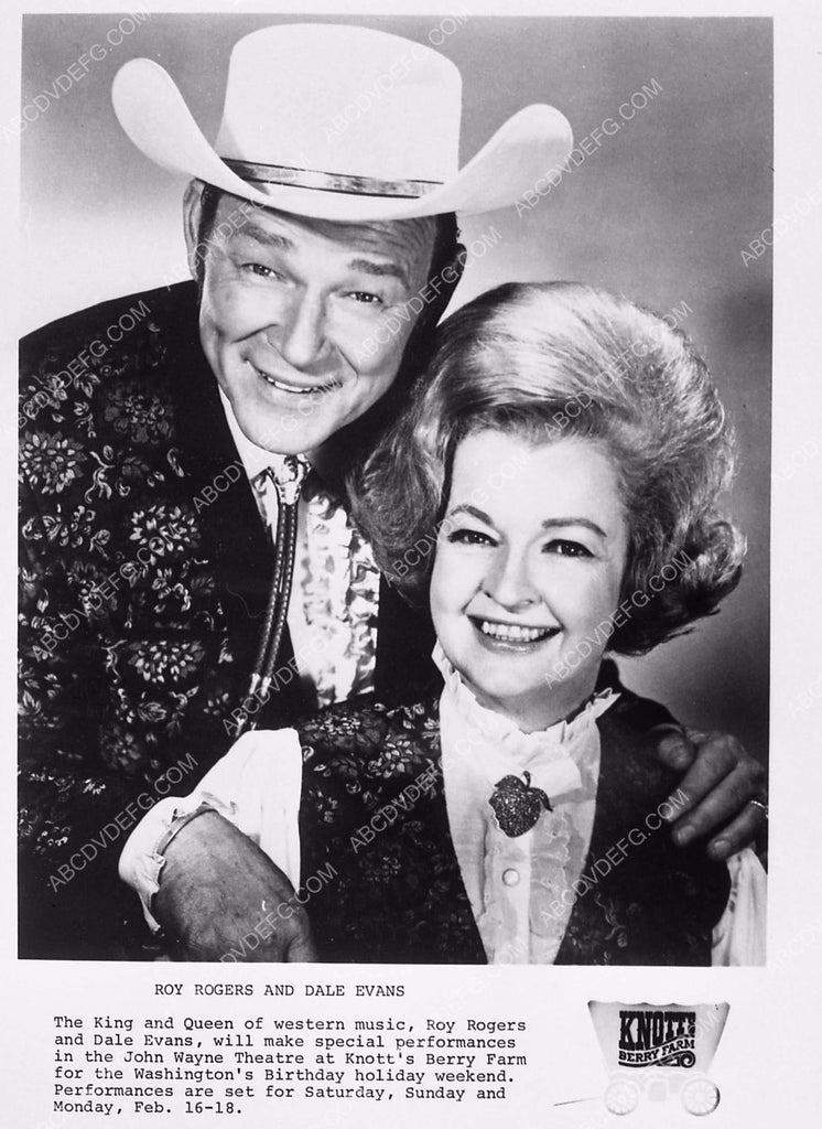 Roy Rogers and Dale Evans will appear amusement park Knott's Berry Far ...