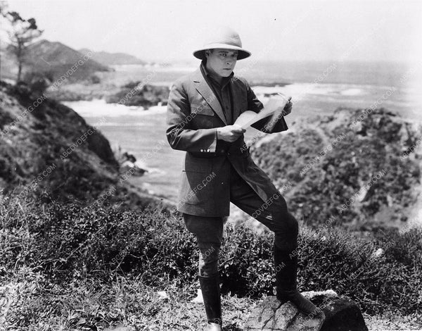 silent film star Harold Lockwood in pith helmet unidentified silent fi ...