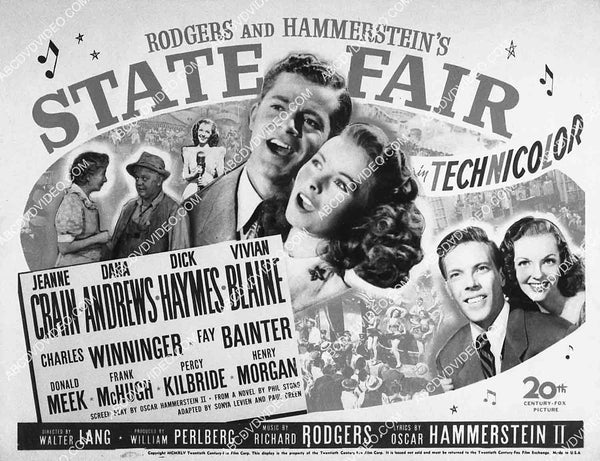 Jeanne Crain Dana Andrews film State Fair 8220-34 – ABCDVDVIDEO