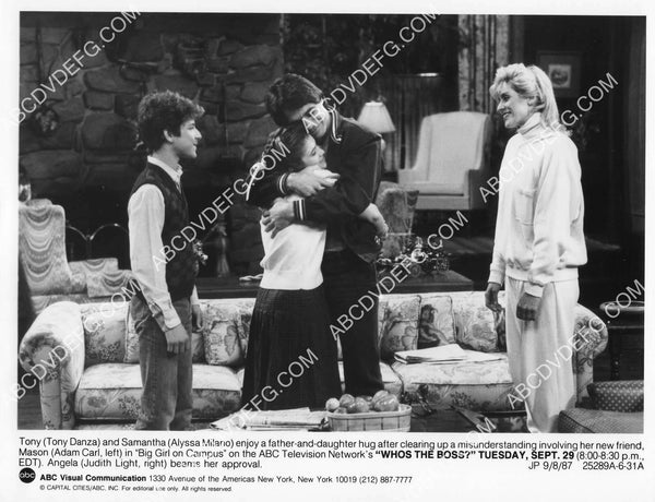 Adam Carl Alyssa Milano Tony Danza Judith Light TV Who's the Boss 8B11 ...