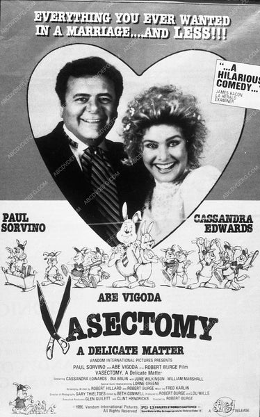 ad slick Paul Sorvina Cassandra Edwards comedy film Vasectomy 9808-17 ...