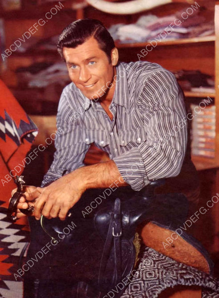 handsome Clint Walker and a saddle portrait 8b20-10764 – ABCDVDVIDEO