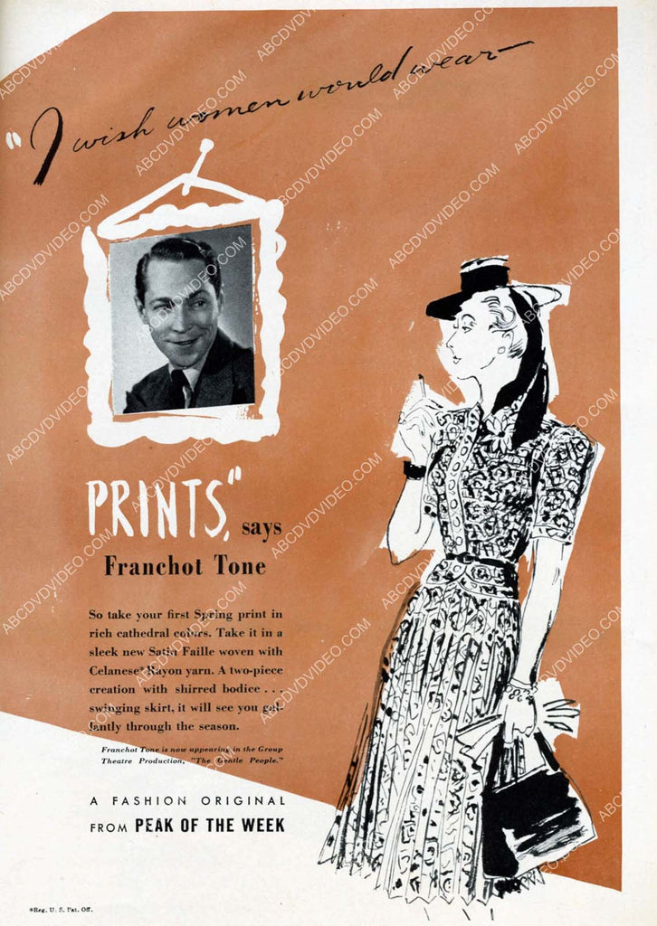 Franchot Tone endorses new fashion 8b20-17671 – ABCDVDVIDEO