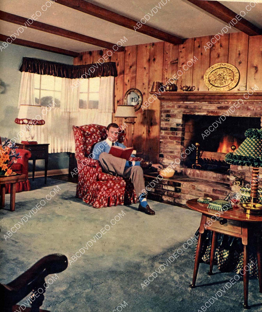 Marshall Thompson reading a book by the fire 8b20-19961 – ABCDVDVIDEO