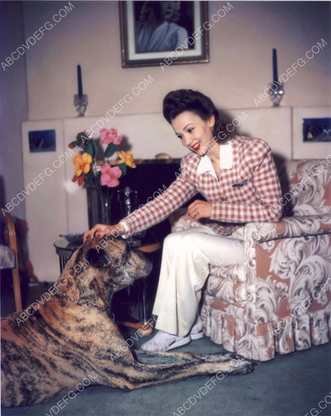 Carole Landis at home w her very big dog 8b20-5918 – ABCDVDVIDEO