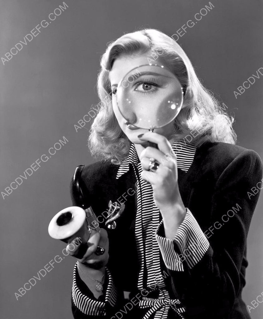 Ginger Rogers goes Sherlock Holmes with pipe & magnifying glass 8b20-9 ...