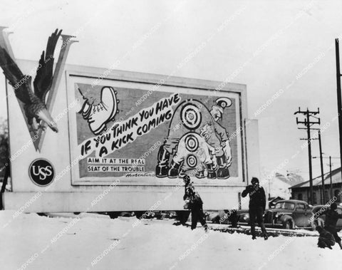 crp-11966 1943 WWII propaganda billboard w Adolf Hitler w bullseye on ...