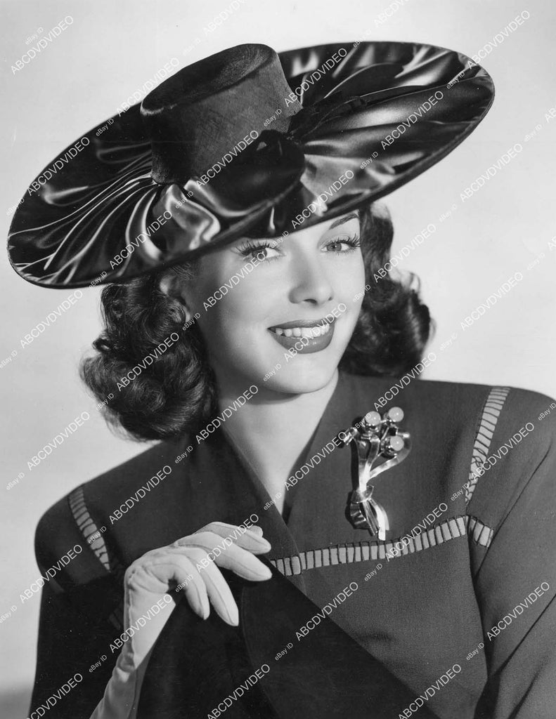 crp-13244 1942 pretty Jinx Falkenburg in new fancy hat film Sweetheart ...