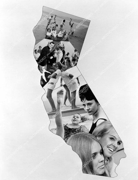 crp-13880 1968 pretty models in California state cutout for documentar ...
