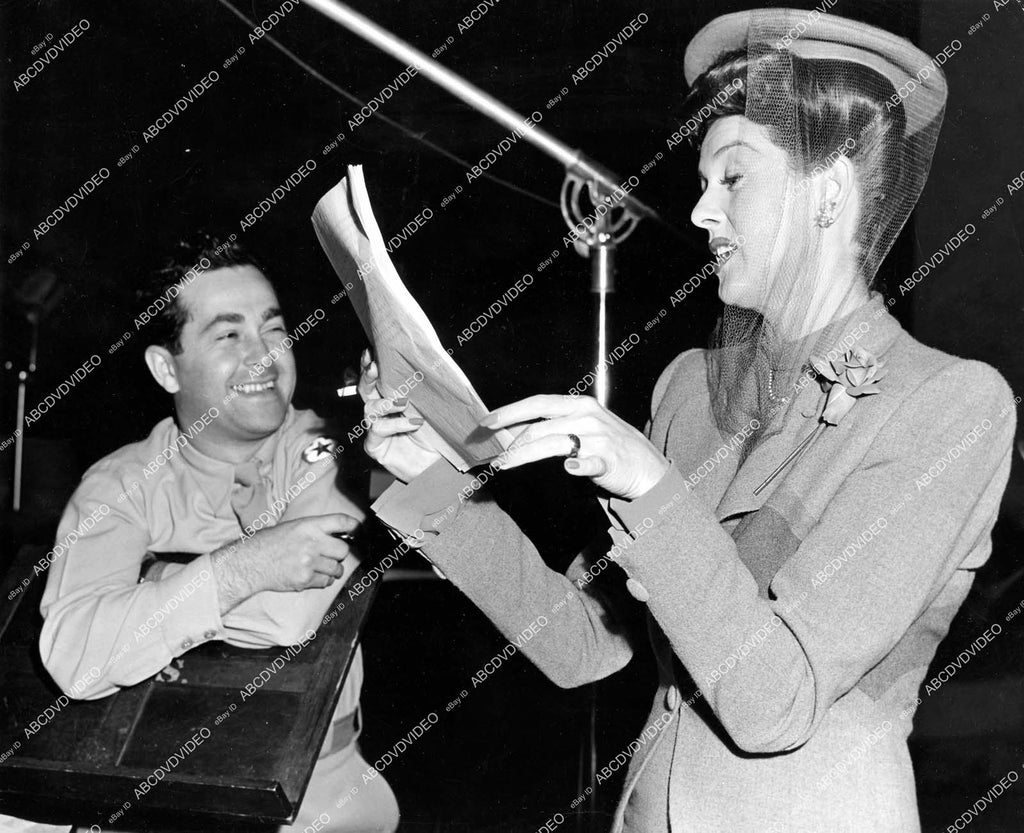 crp-15470 1944 Rosalind Russell, Jerry Hausner for AFRS Armed Forces R ...