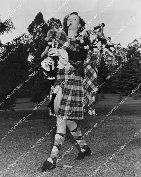 crp-01560 1940's Helen Young in her kilt member of Highland Lassies Ba ...