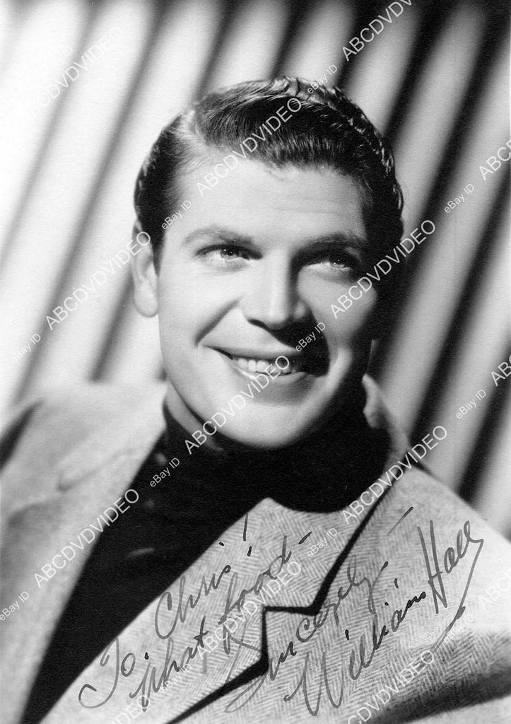 crp-16432 1940's William Hall portrait w genuine autograph crp-16432 ...