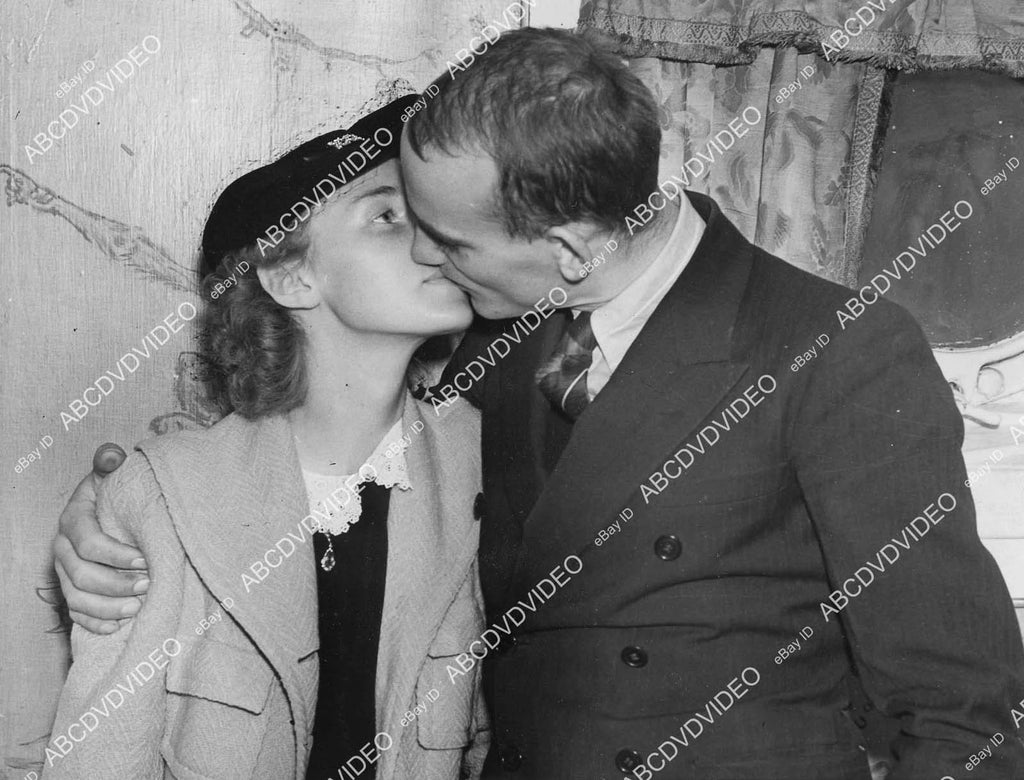 crp-1872 1938 Crew of Five Rescued at Sea Capt Hans G Milton gets kiss ...