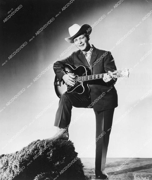 crp-03388 1950's music hillbilly singer Dolph Hewitt w his guitar TV W ...