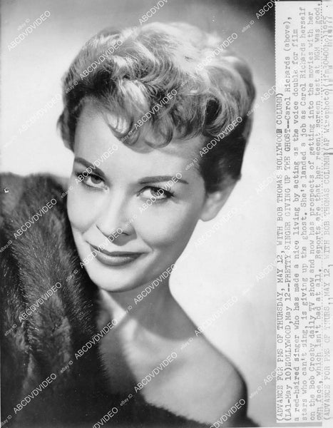 crp-03694 1955 music singer pretty Carol Richards voice doubles for st ...