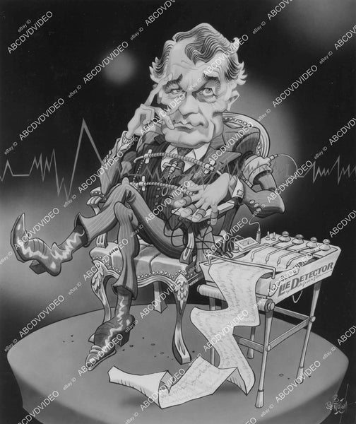 crp-04174 1983 caricature attorney F. Lee Bailey reality TV Lie Detect ...