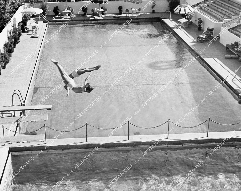 crp-04391 1938 Dutch Smith, Farid Sumaika off diving board short subje ...