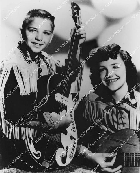 crp-04901 1950's music rockabilly kids Larry & Lorrie Collins portrait ...