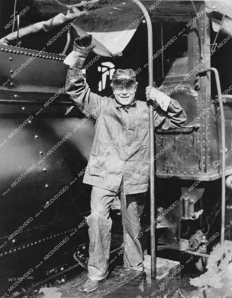 crp-05945 1923 Ralph Lewis as railroad engineer silent film The West-B ...