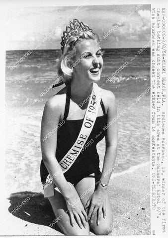 crp-00743 1958 Ardienee Bourbeau winner first Miss Chemise bathing sui ...