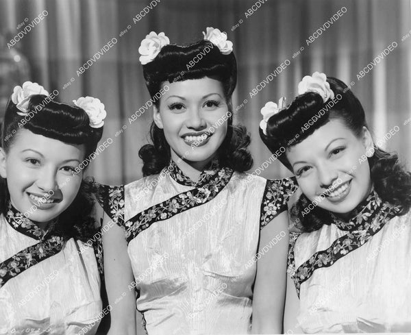 crp-00803 1944 Chinese singers The Kim Loo Sisters trio film Meet Miss ...